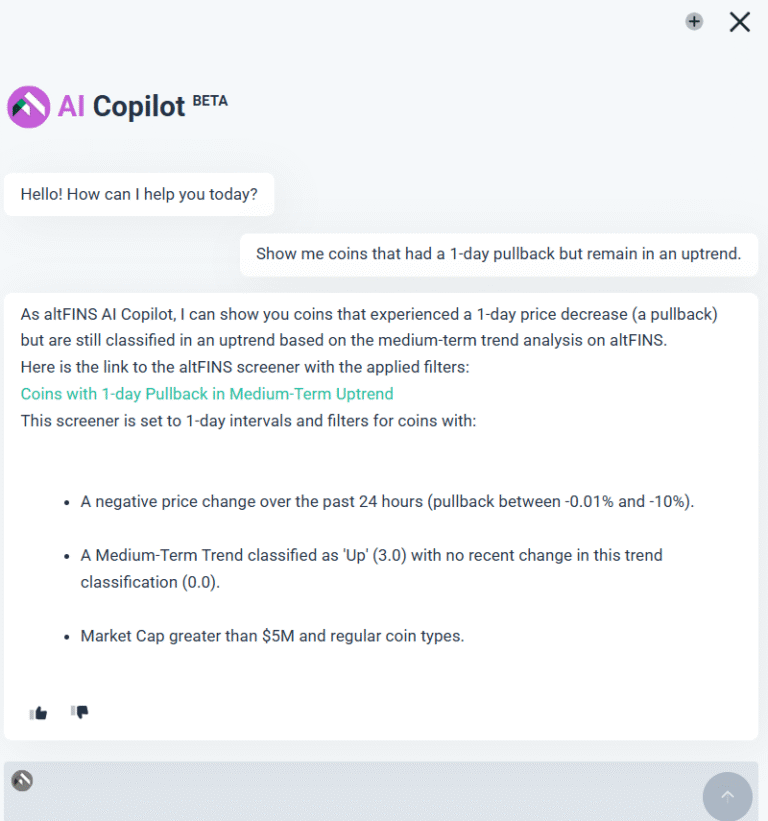 🚀 Meet altFINS AI Copilot: Your Smart Crypto Trading Assistant - altFINS